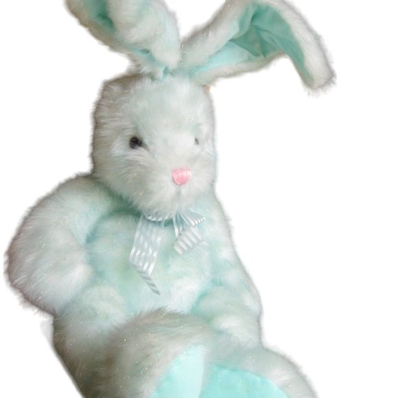 Chrisha | Toys | Vintage 98s Chrisha Plush Sparkle Mint Green Bunny Big ...